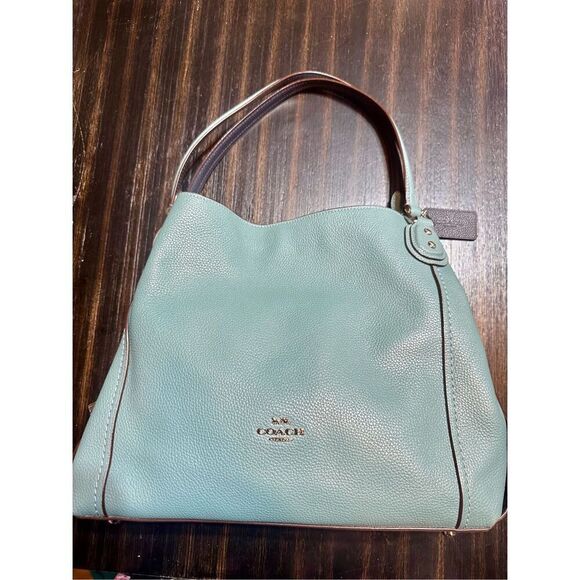 Coach | Bags | Coach Edie Medium Shoulder Bag Polished Pebble Leather ...